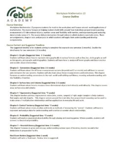 Workplace-math-10-Outline 2018 | EBUS Academy